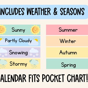 Rainbow Pastel Class Calendar Kit for Classroom Organization, Bulletin ...