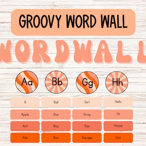 Groovy Word Wall Alphabet for Classroom Organization - Etsy