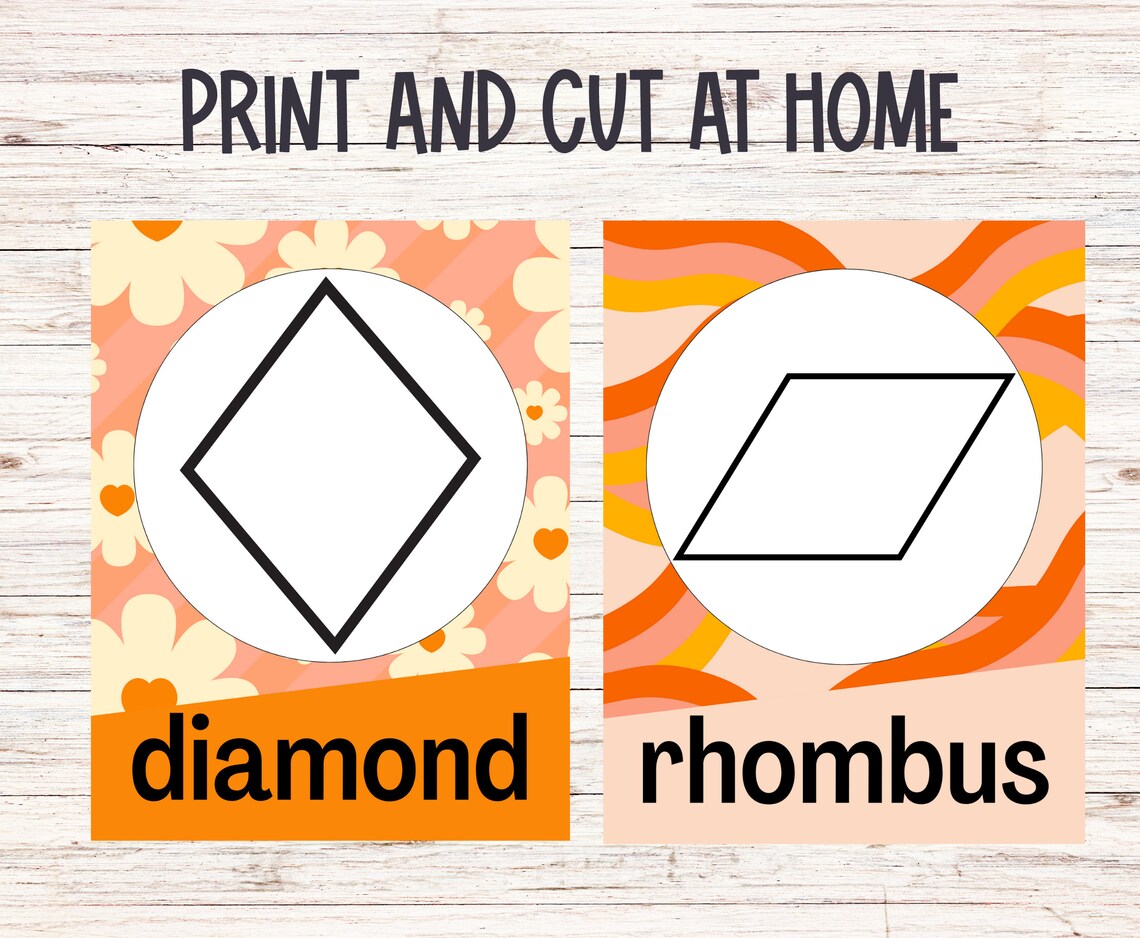 Groovy Shape Posters for Classroom Organization - Etsy