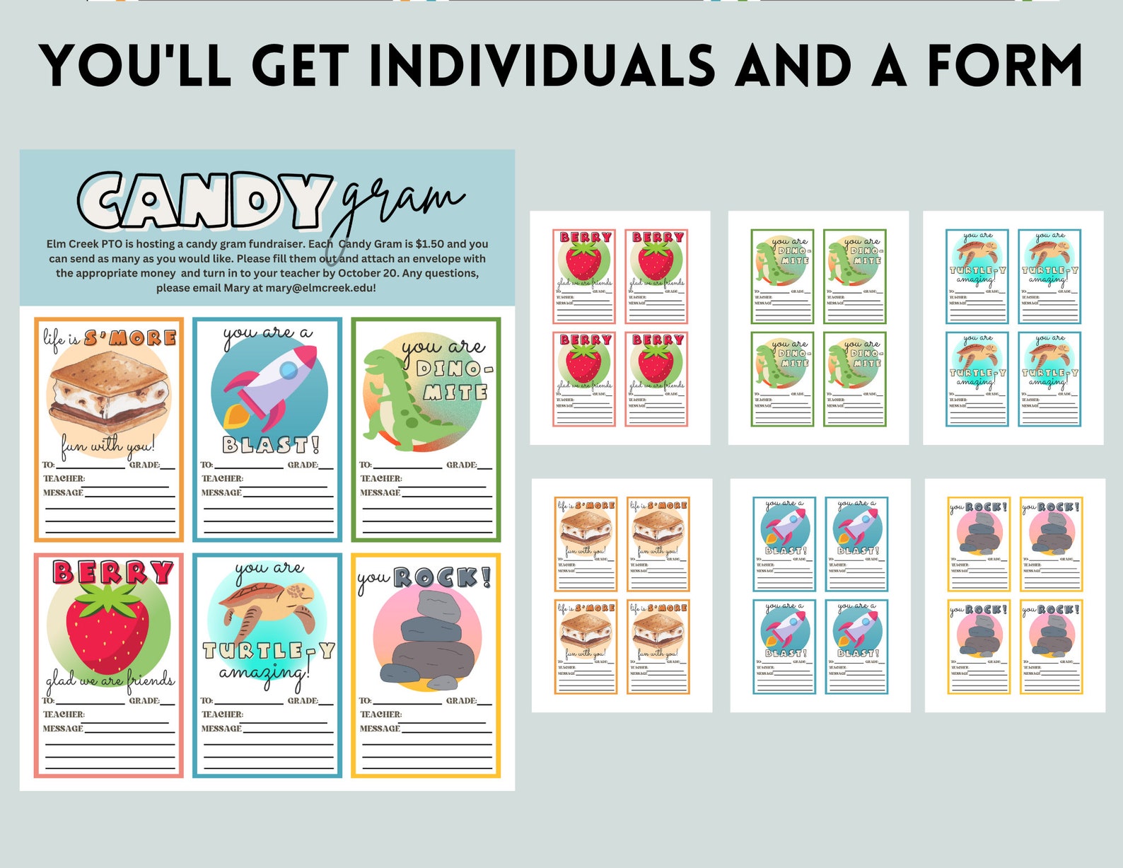 Candy Gram Fundraiser Kindness and Friendship for PTO/PTA School Event ...