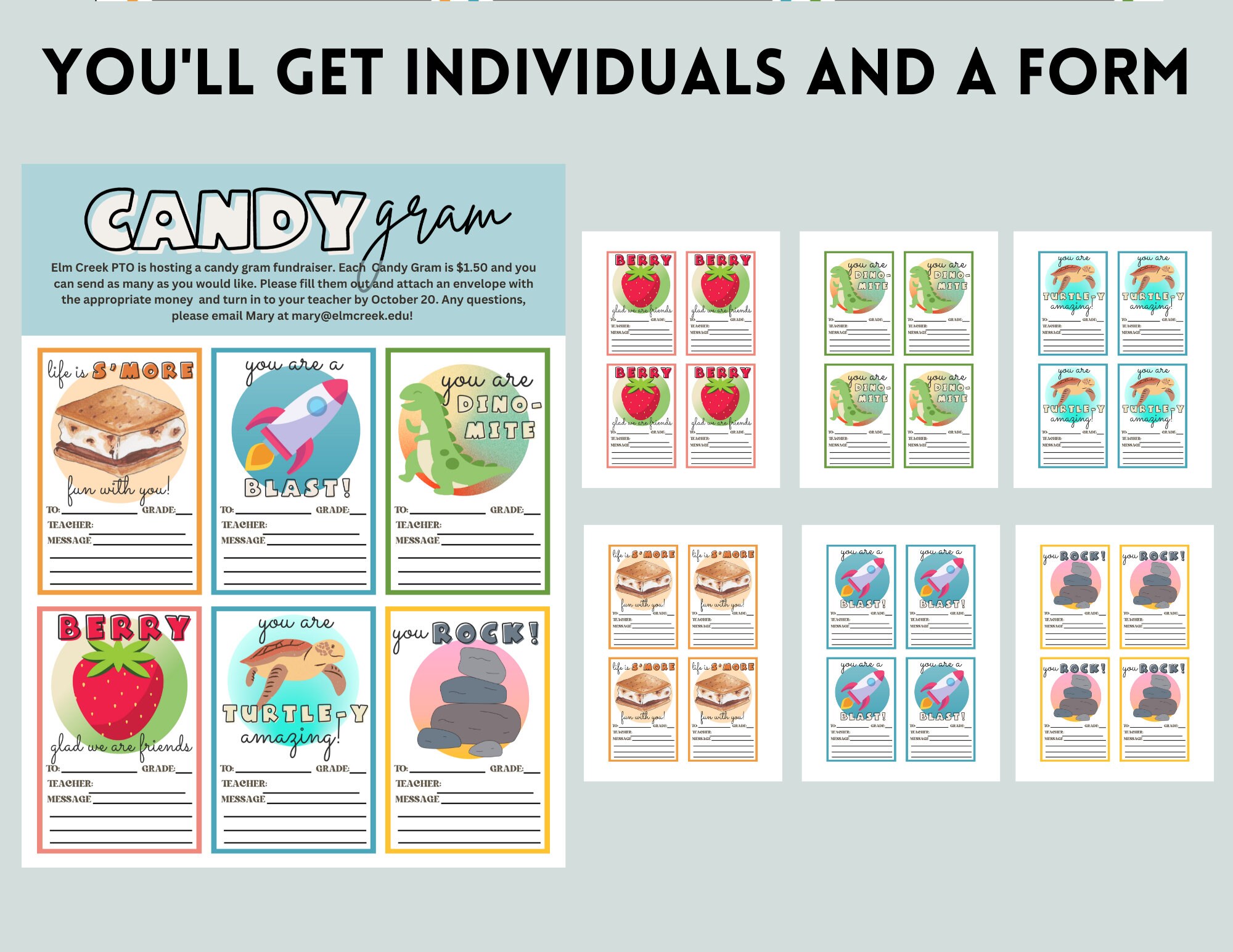 Candy Gram Fundraiser Kindness and Friendship for PTO/PTA School Event ...