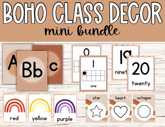Boho Neutral MINI Classroom Bundle Teacher Class Decor for - Etsy