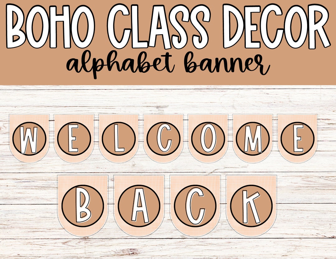 Alphabet Banner DIY Printable BOHO Collection for Classroom or ...