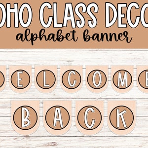 Alphabet Banner DIY Printable BOHO Collection for Classroom or ...