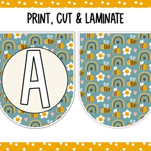 Bumble Bee Alphabet Banner Kity DIY for Teacher and Classroom - Etsy