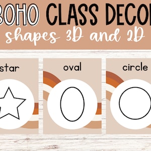 Printable BOHO Neutral Shape Posters for Classroom Organization or ...