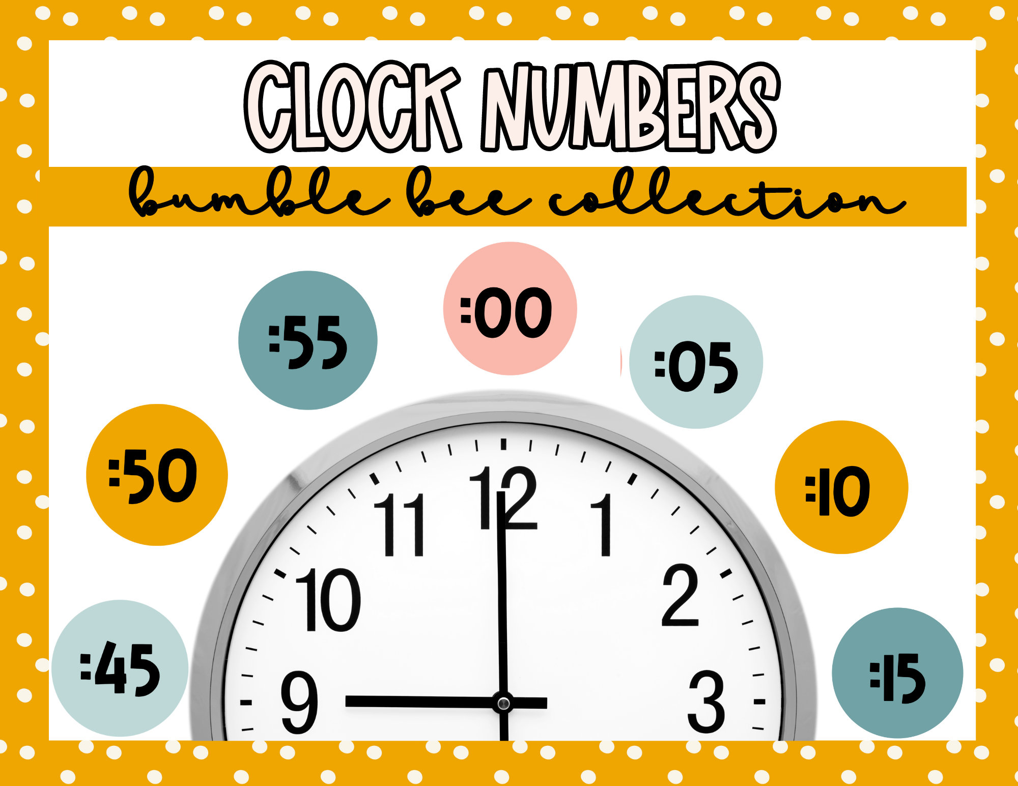 Clock Numbers to Label Bumble Bee Theme - Etsy
