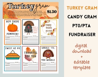 Friendship Candy Grams for PTO/PTA School Event Editable and Printable ...