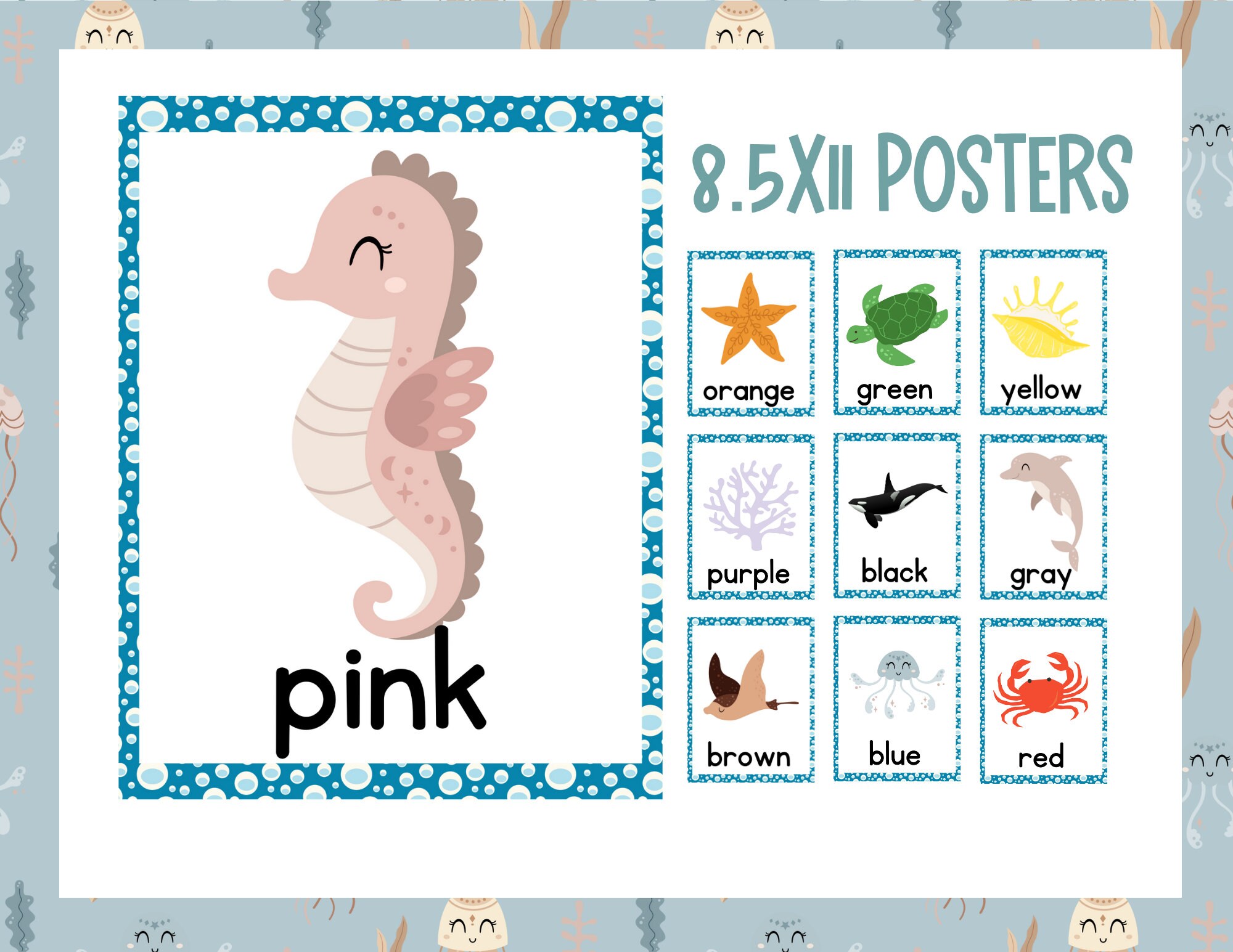 Color Posters for Elementary School Classroom Educational - Etsy