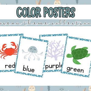 Color Posters for Elementary School Classroom Educational Resource - Etsy
