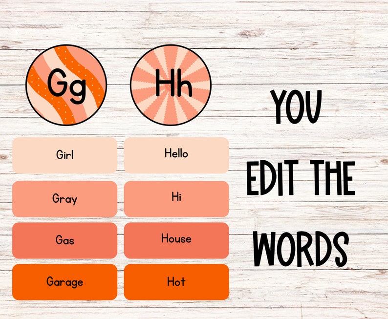 Groovy Word Wall Alphabet for Classroom Organization - Etsy