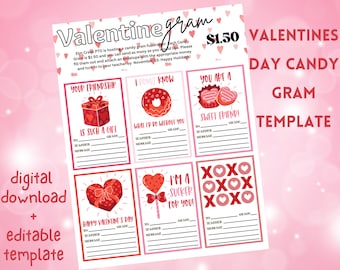 Friendship Candy Grams for PTO/PTA School Event | Editable and ...