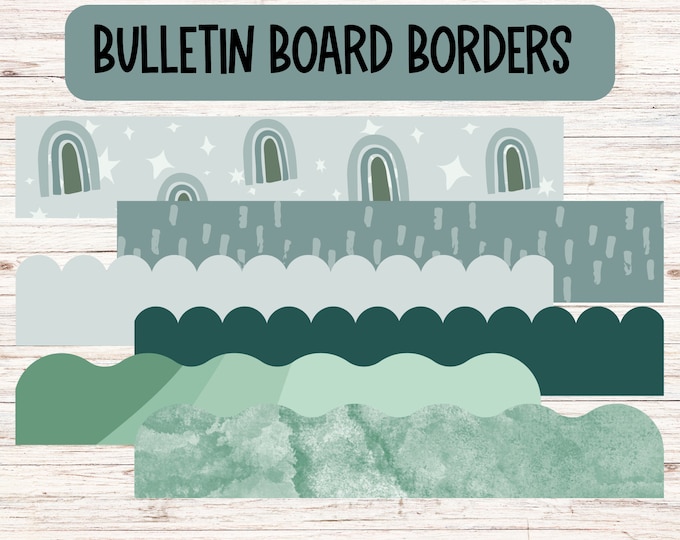 BULLETIN BOARD BORDERS - Neutral Boho Collection | Class Bulletin Décor ...
