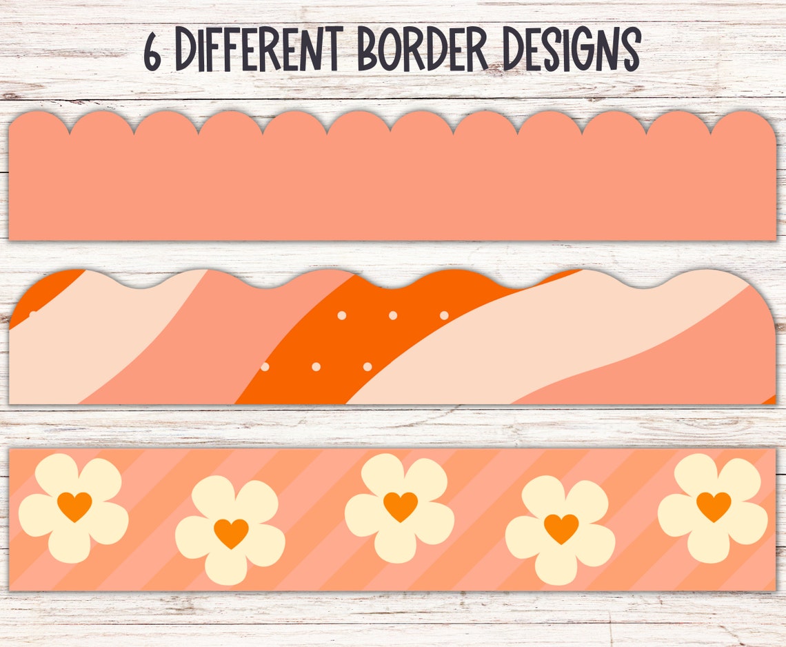 Classroom Bulletin Borders Kit Groovy Collection - Printable Homeschool ...