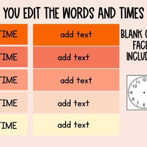 Editable Schedule Cards for GROOVY RETRO Classroom Organization ...