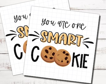 EDITABLE One Smart Cookie Tags, Printable Thank a Latte, Making Me One ...