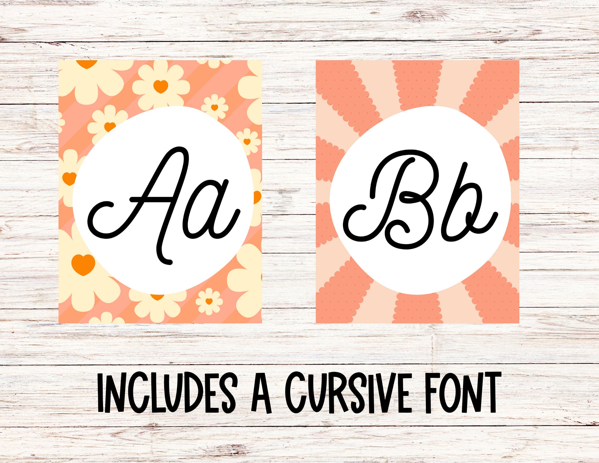Alphabet Poster Printable Groovy Collection for Classroom or Homeschool ...