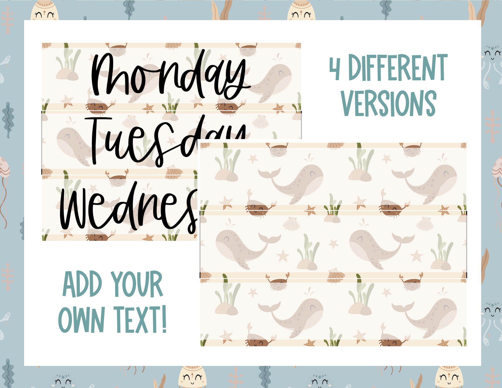 10 Drawer Cart Labels or Trolly Cart - Ocean Theme - Teacher Resource ...