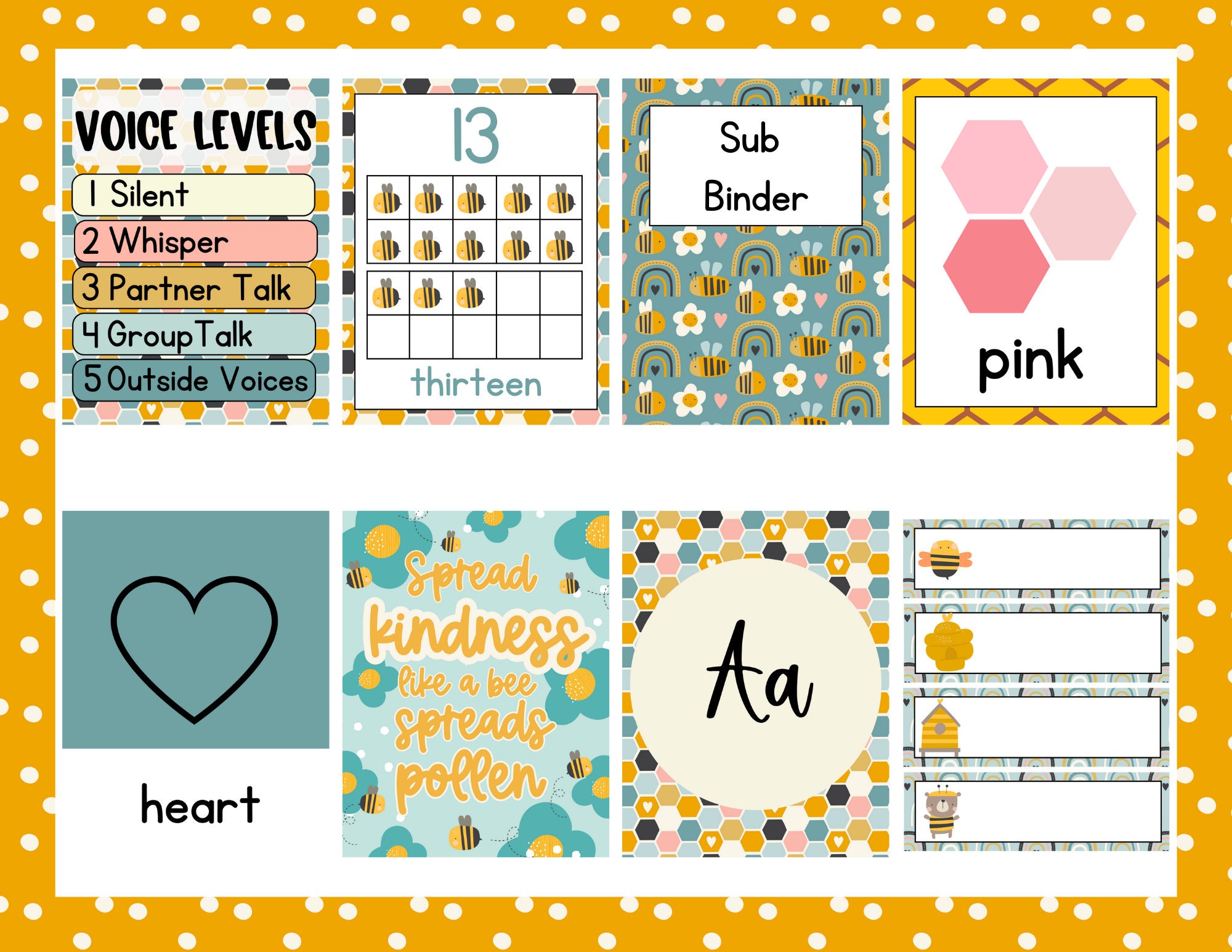 Bumble Bee Theme Class Decor Bundle Kit for Teachers - Etsy