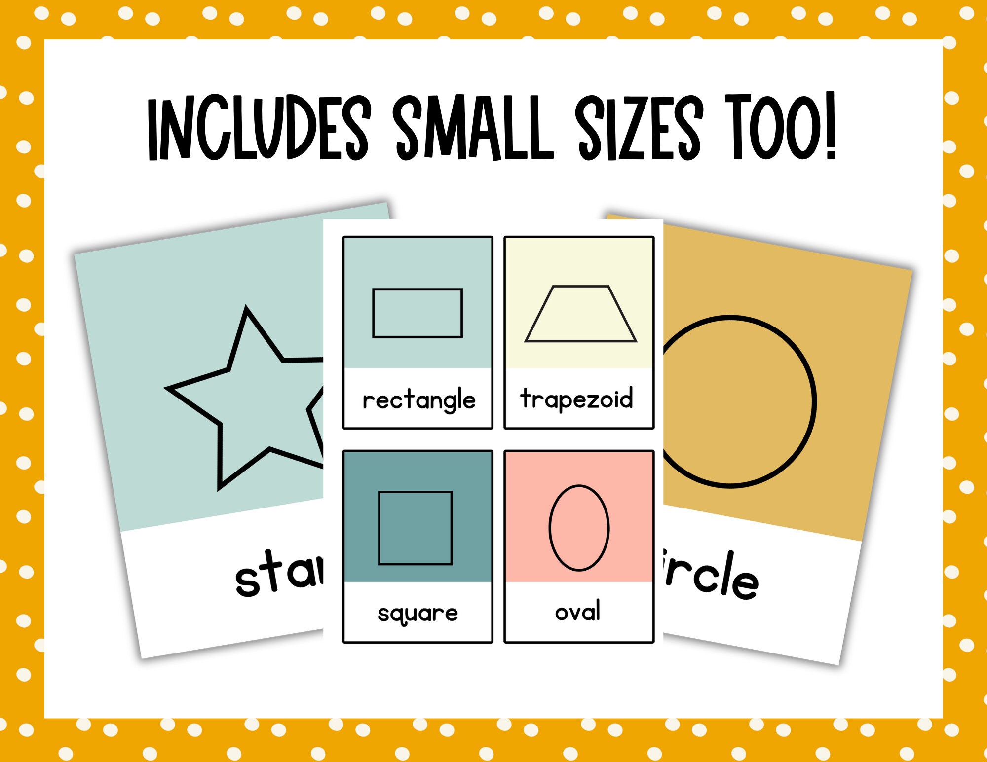 Shape Posters and Cards - Teacher Decor - Bumble Bee Theme - Etsy