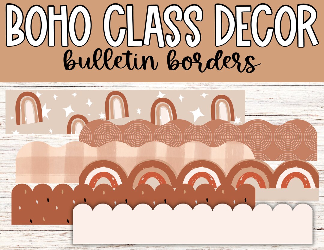 BOHO Bulletin Borders for Classroom Decor, Organization and Homeschool ...