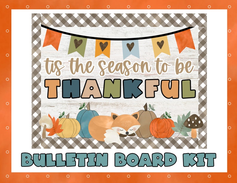 Thanksgiving Bulletin Board Kit for Classroom Decor - Etsy