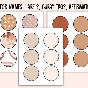 BOHO Neutral Student Name Tags and Class Labels for Classroom ...