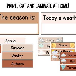BOHO Neutral Class Calendar Kit for Classroom Organization, Bulletin ...