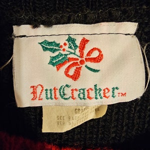 Vintage Nutcracker Ugly Christmas Sweater Teddybear Candlelight Pyramid ...