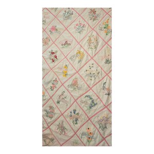 Vintage 50 State Flowers Quilt Handmade Pink and White 85x65 - Etsy