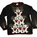 Vintage Nutcracker Ugly Christmas Sweater Teddybear Candlelight Pyramid ...