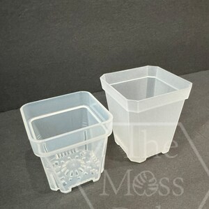 Clear Square Small Planter Pots - Available in Clear and Frost Clear - Etsy