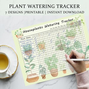 Printable Plant Care Watering Tracker | Plant Watering Schedule ...
