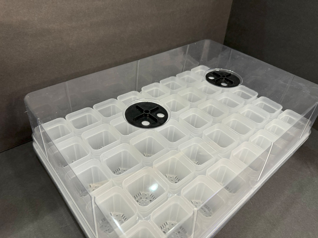 Seedling Starter Kit | Propagation Tray, Dome Cover, 40 Frosted Clear ...