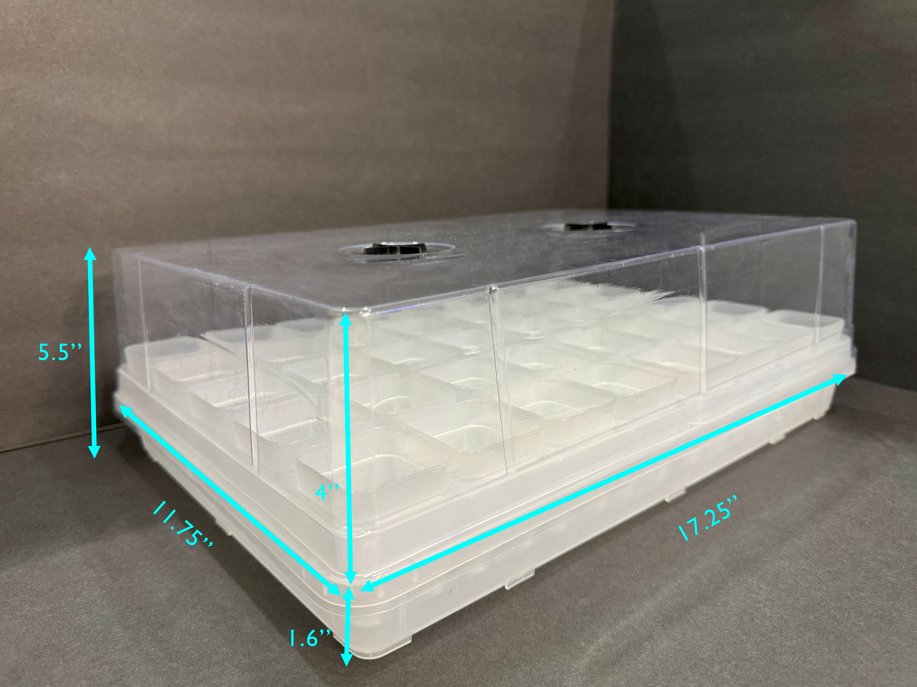 Seedling Starter Kit | Propagation Tray, Dome Cover, 40 Frosted Clear ...