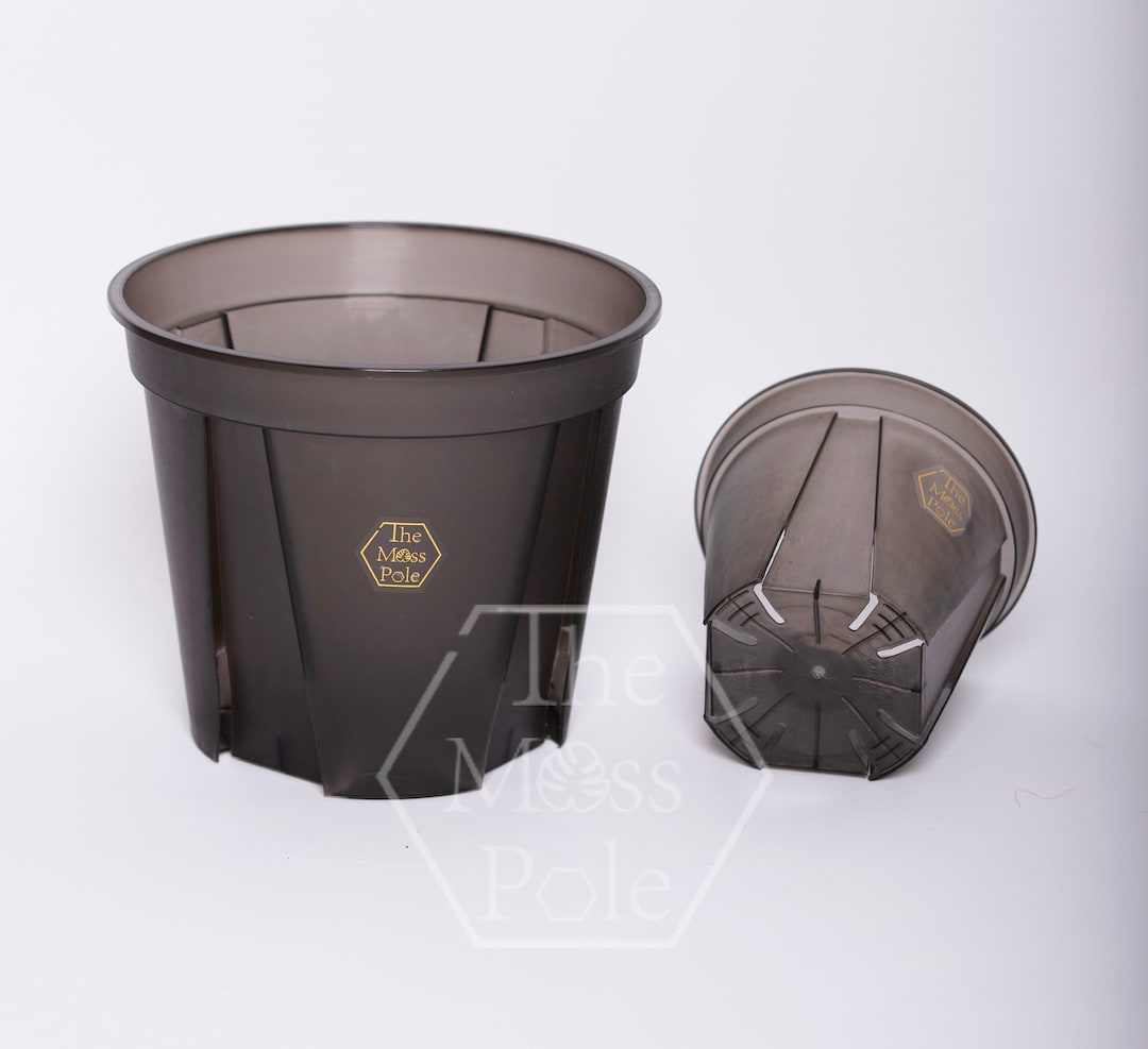 High Quality Black Clear Pot With Good Drainage! 5 Inch Clear Black Pot ...