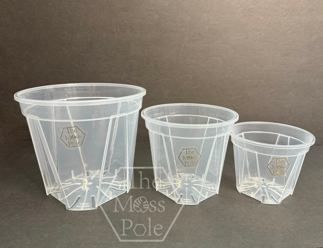 Crystal Clear High Quality Pot With Good Drainage! 4 - 6 Inch ...
