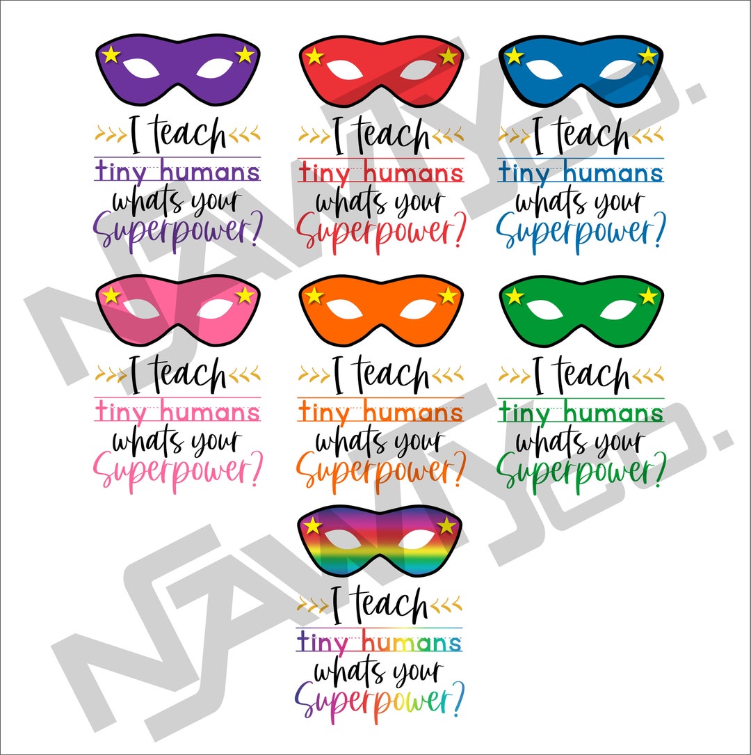 Teacher Design Set....what's Your Superpower - Etsy