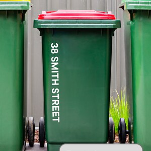 Vertical Wheelie Bin Street Name & Number Sticker - Etsy