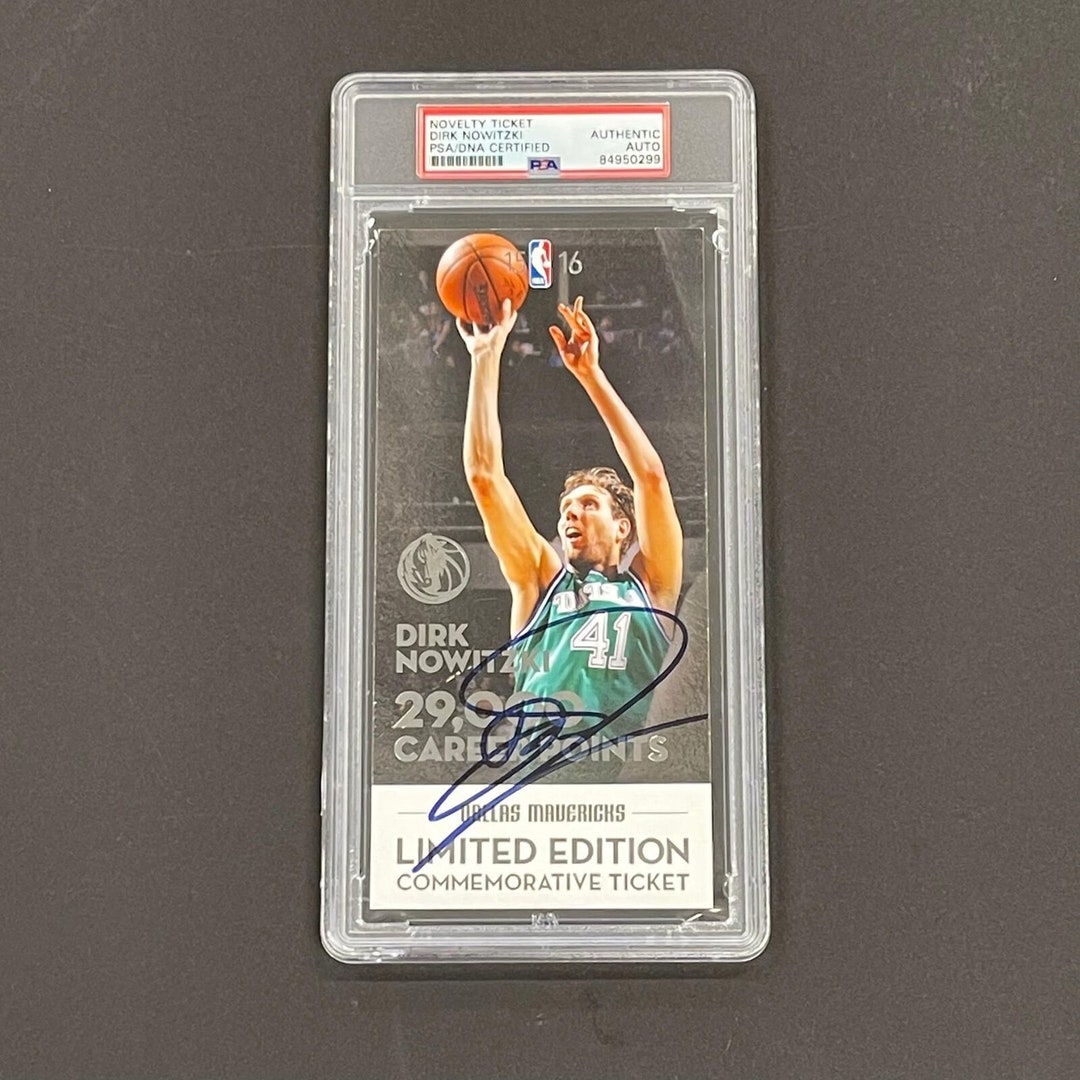 Dirk Nowitzki Signed 2015-16 Nba Ticket Psa/dna Slabbed Autographed ...