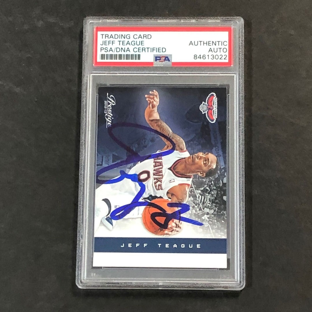2012-13 Panini Prestige 127 Jeff Teague Signed Card Auto Psa Slabbed ...