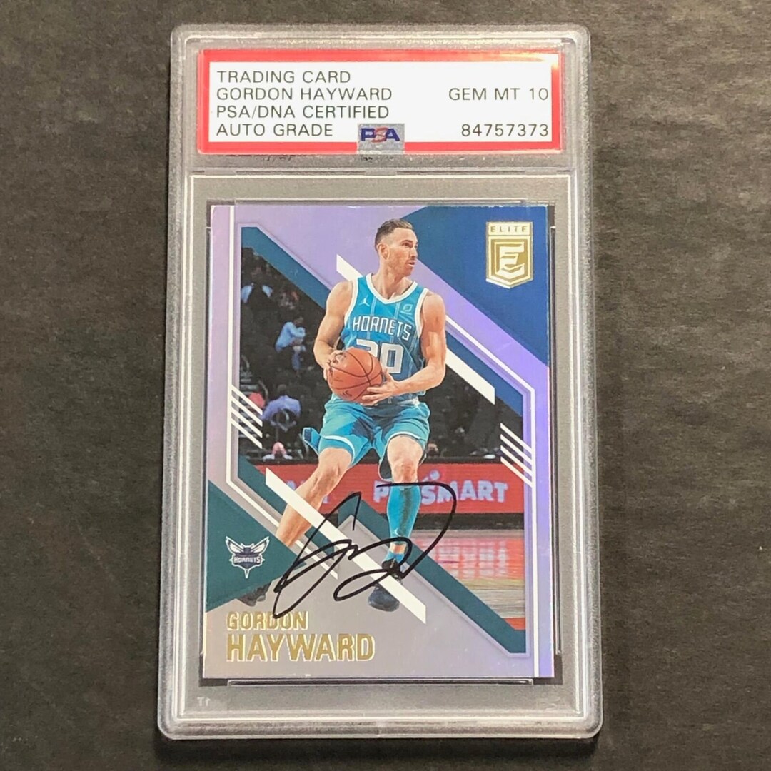 2020-21 Panini Donruss Elite 8 Gordon Hayward Signed Auto 10 Psa Slabbed Hornet - Etsy