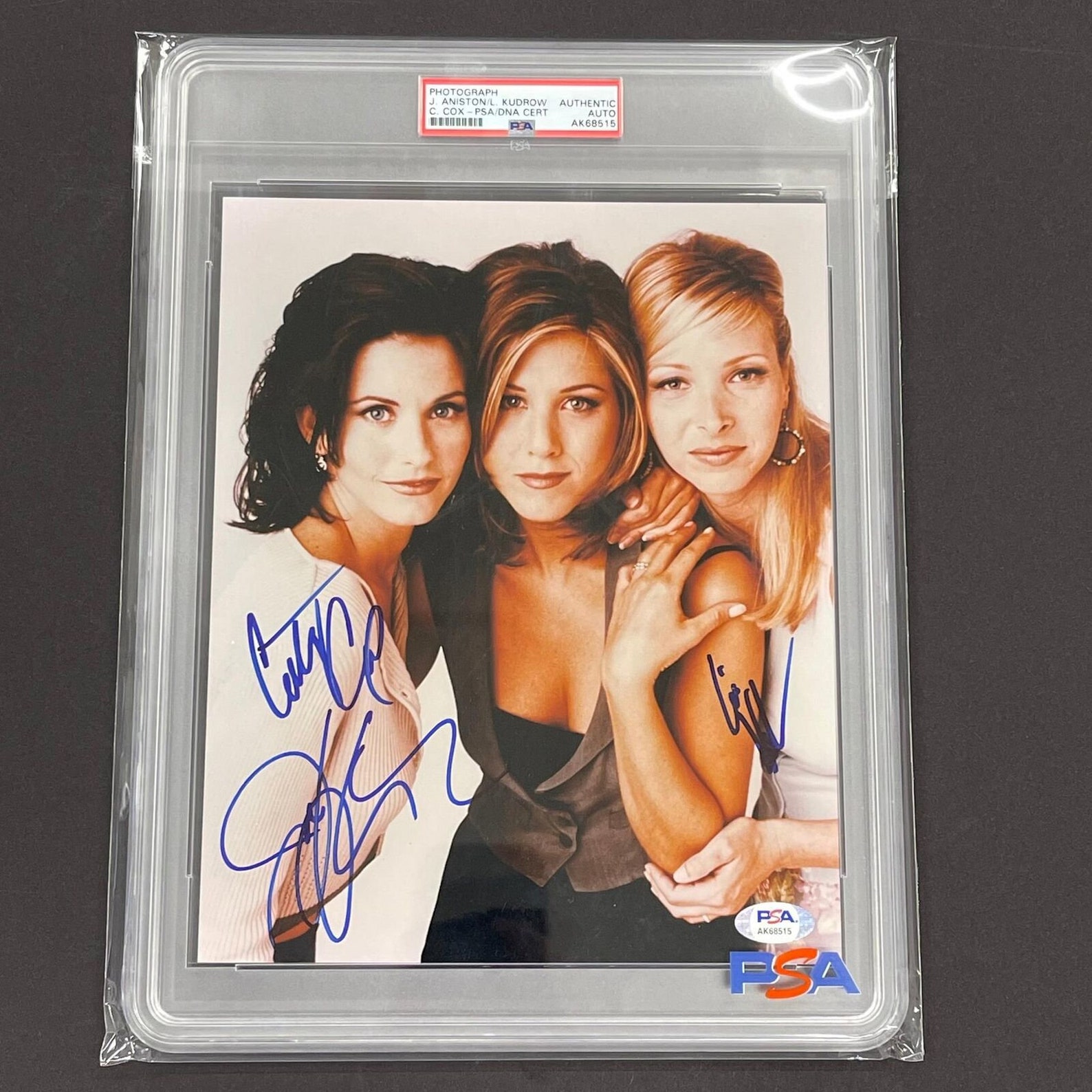 Jennifer Aniston, Lisa Kudrow, Courtney Cox Signed Photo Slabbed Psa ...