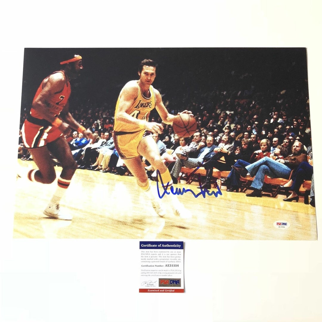 Jerry West Signed 12X18 Photo Psa/dna Los Angeles Lakers - Etsy