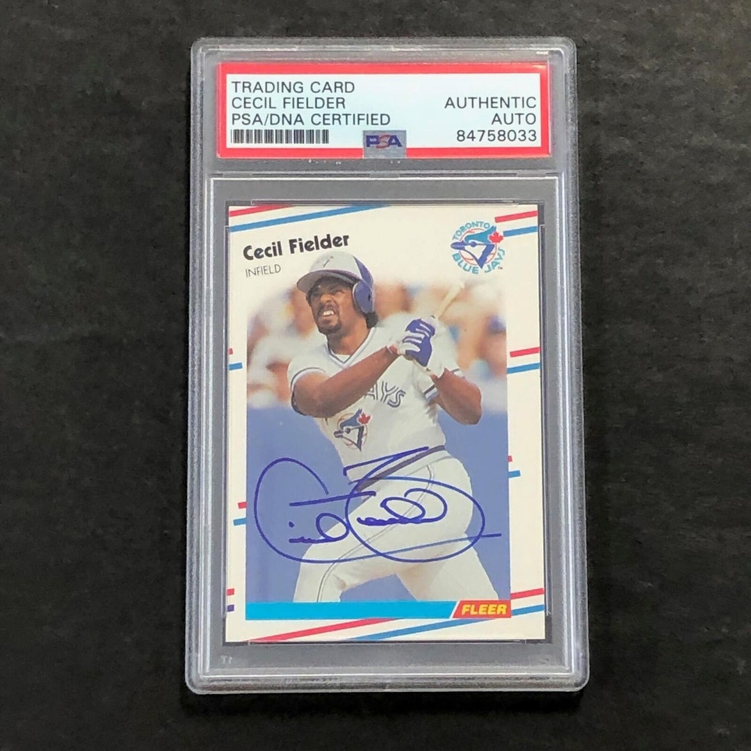1988 Fleer 110 Cecil Fielder Signed Card Psa Slabbed Auto Blue Jays - Etsy