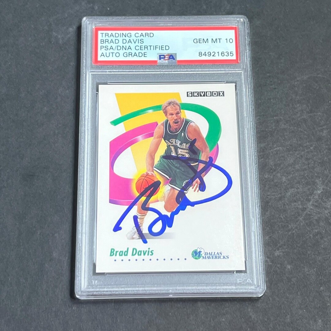 1991 Skybox 58 Brad Davis Signed Card Auto 10 Psa Slabbed Mavericks - Etsy