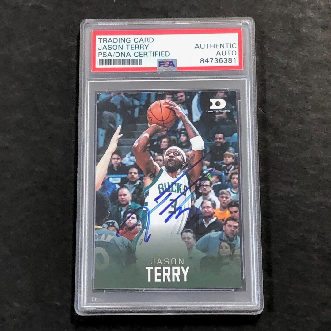 2016-17 Daktronics Jason Terry Signed Card Auto Psa Slabbed Bucks - Etsy