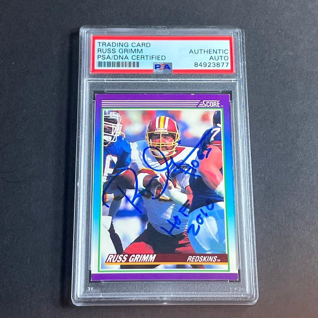 1990 Score 205 Russ Grimm Signed Card Auto Psa Slabbed Washington - Etsy