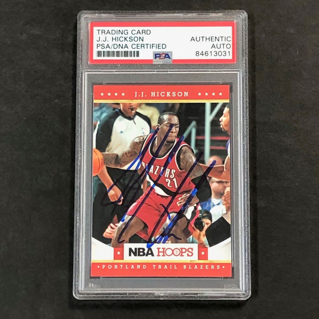 2012-13 Nba Hoops 128 J.J. Hickson Signed Card Auto Psa Slabbed Trail ...