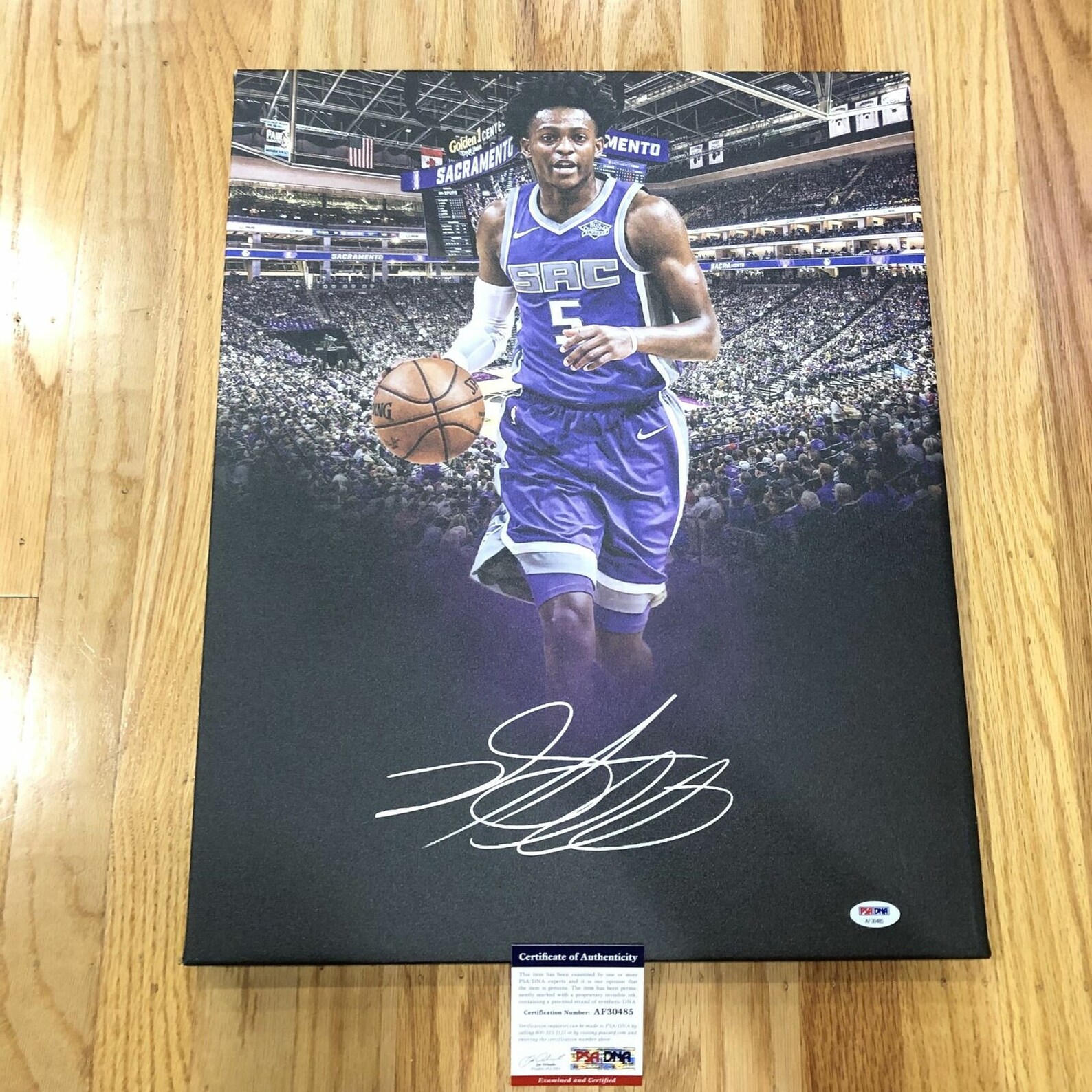 De'aaron Fox Signed 16X20 Canvas Psa/dna Sacramento Kings | Etsy